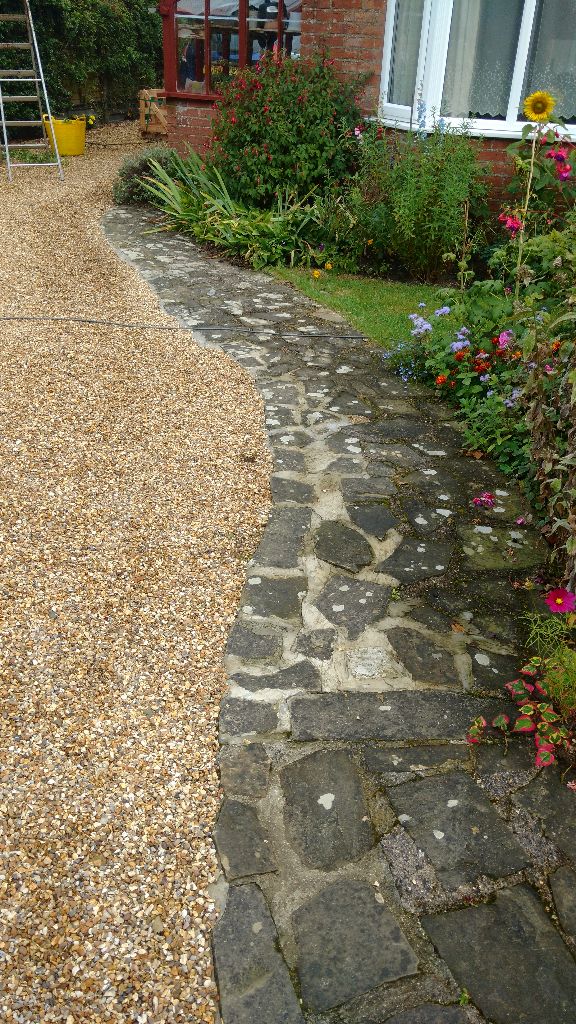 New Sandstone Path Laid in Holt Dorset – MSC Landscapes
